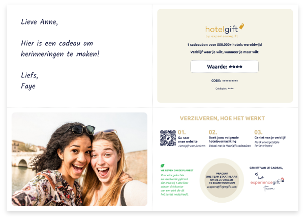 Geef een weekendje weg cadeau, met de hotelbon van Hotelgift